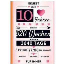 Notizbuch f&uuml;r M&auml;dchen 10 Jahre- Geburtstagsgeschenk f&uuml;r 10 j&auml;hrige M&auml;dchen