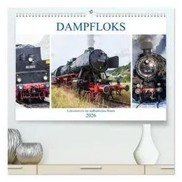 Calvendo Dampfloks im s&uuml;dbadischen Raum (hochwertiger Premium Wandkalender 2026 DIN A2 quer), Kunstdruck in Hochglanz