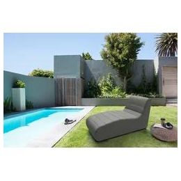 Sofaelement DOMO collection "Soleil, pflegeleichter und wetterfester Bezug", grau (anthrazit), B:73cm H:80cm T:152cm, 100% solution dyed Acryl, Polsterelemente, Outdoor, besonderes Design und Formgebung, individuell erweiterbar