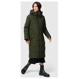 Steppjacke Marikoo "Zuraraa XVI", Damen, Gr. L, gr&uuml;n (schwarz olive), Obermaterial: 100% Polyester; Innenseite: 100% Polyester; Futter: 100% Polyester; Wattierung: 100% Polyester, Jacken Steppjacke, langer Winter Mantel gesteppt