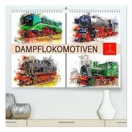 Calvendo Beeindruckende Dampflokomotiven (hochwertiger Premium Wandkalender 2026 DIN A2 quer), Kunstdruck in Hochglanz
