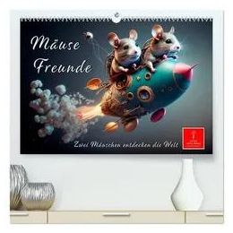 Calvendo M&auml;use Freunde (hochwertiger Premium Wandkalender 2026 DIN A2 quer), Kunstdruck in Hochglanz