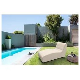 Sofaelement DOMO collection "Soleil, pflegeleichter und wetterfester Bezug", grau (taupe), B:73cm H:80cm T:152cm, 100% solution dyed Acryl, Polsterelemente, Outdoor, besonderes Design und Formgebung, individuell erweiterbar