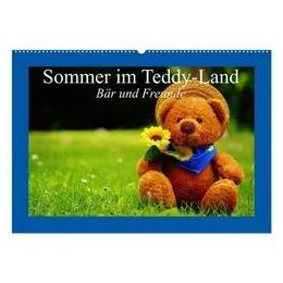 Sommer im Teddy-Land. B&auml;r und Freunde (Wandkalender 2026 DIN A2 quer), Calvendo Monatskalender