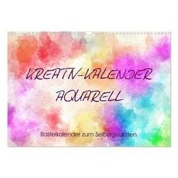 Kreativ-Kalender Aquarell. Bastelkalender zum Selbstgestalten (Wandkalender 2026 DIN A3 quer), Calvendo Monatskalender