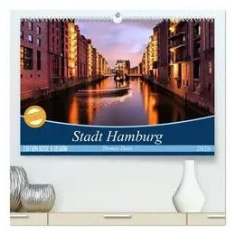 Calvendo Stadt Hamburg (hochwertiger Premium Wandkalender 2026 DIN A2 quer), Kunstdruck in Hochglanz