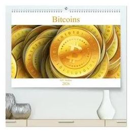 Calvendo Bitcoins (hochwertiger Premium Wandkalender 2026 DIN A2 quer), Kunstdruck in Hochglanz