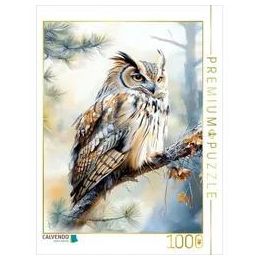 Calvendo Puzzle Eule 1000 Teile Lege-Gr&ouml;&szlig;e 64x48cm Foto-Puzzle f&uuml;r gl&uuml;ckliche Stunden