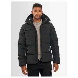 Winterjacke Alessandro Salvarini "ASDiego", Herren, Gr. XL, schwarz, Obermaterial: 55% Baumwolle, 45% Polyamid; Innenseite: 100% Polyester, Jacken Winterjacke, mit extra hohem Kragen und vielen Taschen