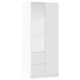 Dreht&uuml;renschrank Rauch "Schrank Garderobe MAINZ Breiten 91/136/181/226/271/315/360, H&ouml;he 210cm", wei&szlig; (alpinwei&szlig;), B:91cm H:210cm T:54cm, Holzwerkstoff, Schr&auml;nke, Dreht&uuml;renschrank, grifflose Front, Au&szlig;ent&uuml;ren mit Push-to-Open Funktion MADE IN GERMANY