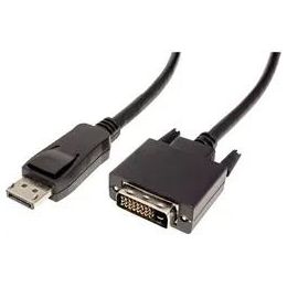 Value DisplayPort / DVI Adapterkabel DisplayPort Stecker, DVI-D 24+1pol. Stecker 1.50 m Schwarz 11.99.5619 Geschirmt DisplayPort-Kabel