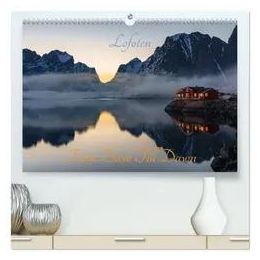 Calvendo Lofoten - From Dusk Till Dawn (hochwertiger Premium Wandkalender 2026 DIN A2 quer), Kunstdruck in Hochglanz