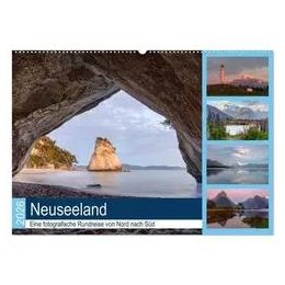 Neuseeland - Eine fotografische Rundreise von Nord nach S&uuml;d (Wandkalender 2026 DIN A2 quer), Calvendo Monatskalender