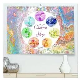 Calvendo Chakren Yoga (hochwertiger Premium Wandkalender 2026 DIN A2 quer), Kunstdruck in Hochglanz