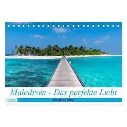 Malediven - Das perfekte Licht (Tischkalender 2026 DIN A5 quer), Calvendo Monatskalender