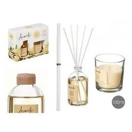 Set Mikado Kerze 100ml Kerze 30h Vanille