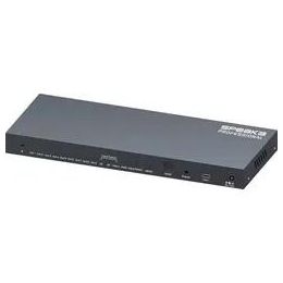 SpeaKa Professional SP-WC-200 HDMI-Matrix-Splitter mit Fernbedienung, Ultra HD-f&auml;hig 1980 x 1080 Pixel Schwarz