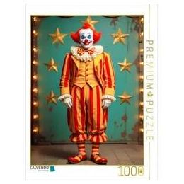 Calvendo Puzzle Der Clown mit buntem Kost&uuml;m 1000 Teile Lege-Gr&ouml;&szlig;e 64x48cm Foto-Puzzle f&uuml;r gl&uuml;ckliche Stunden