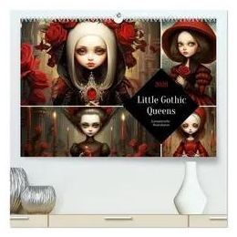 Calvendo Little Gothic Queens. Surrealistische Illustrationen (hochwertiger Premium Wandkalender 2026 DIN A2 quer), Kunstdruck in Hochglanz