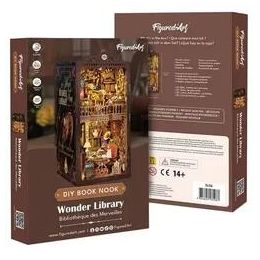 FiguredArt SL06 - DIY Book Nook, Wunderbibliothek, Puzzle 256 Teile, Miniatur-Diorama
