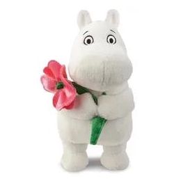 AURORA Moomin Standing with Pink Flower Plush Toy