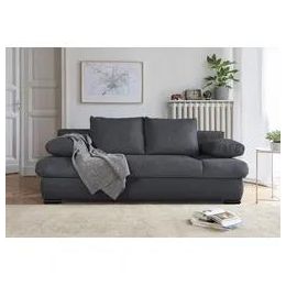 Schlafsofa Collection AB "Chicago, B: 200 cm, Liegefl. 146x200 cm", grau (anthrazit), B:200cm T:95cm, 100%Polyester, Sofas, Schlafsofa, Bettfunktion, Bettkasten & 2 Armlehnenkissen, Federkern