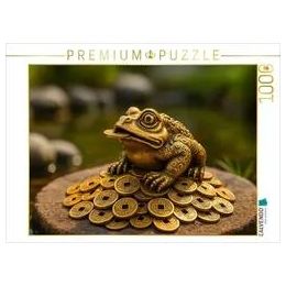 Calvendo Puzzle Der Geldfrosch Jin Chan - Symbol f&uuml;r Reichtum 1000 Teile Lege-Gr&ouml;&szlig;e 64x48cm Foto-Puzzle f&uuml;r gl&uuml;ckliche Stunden