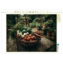 Calvendo Puzzle Frisches Gem&uuml;se aus dem Garten liegt im Korb bereit 1000 Teile Lege-Gr&ouml;&szlig;e 64x48cm Foto-Puzzle f&uuml;r gl&uuml;ckliche Stunden
