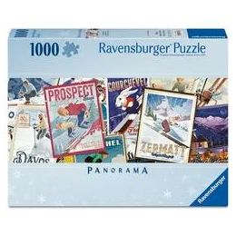 Ravensburger Erwachsenenpuzzle 1000 Teile - Vintage Ski-Poster