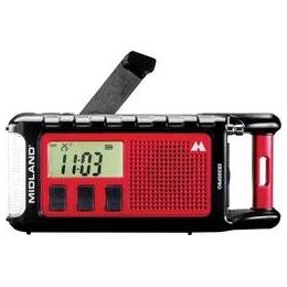 Midland ER 300 Pro Notfallradio AM, UKW Bluetooth&reg;, Notfallradio, UKW, MW, USB Handkurbel, Solarpanel, Powerbank-Funktion, Taschenlampe, sto&szlig;fest,