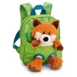 Nici 62692 - Gr&uuml;ner Rucksack mit Pl&uuml;schtier Fuchs, 2-teilig, Fuchs:25cm