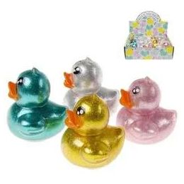Squeeze Glitter Duck, 6 cm, (sortiert, Farbe nicht w&auml;hlbar)