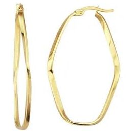 Paar Creolen Firetti "Schmuck Geschenk Gold 375 Ohrschmuck Ohrringe", gold (gelbgoldfarben), Ohrringe, Damen, Gelbgold 375