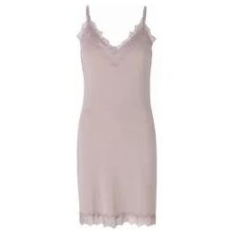 Unterkleid rosemunde "Billie Strap Dress", Damen, Gr. 46, N-Gr, rosa (vintage powder), Single Jersey, Obermaterial: 90% Polyester, 10% Elasthan, unifarben, schmal kniefrei, tiefer V-Ausschnitt, Kleider Unterkleid, mit Spitze, V-Ausschnitt, verstellbare Tr&auml;ger, elegant, Polyestermix