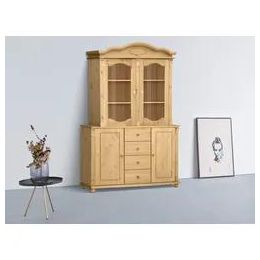 Kombikommode OTTO HOME "Tessin; Buffetunterschrank, klassischer Landhausstil", beige (natur), B:128cm H:88cm T:38cm, Sideboards, Kombikommode, aus massiver, FSC-zertifizierter Kiefer, 128cm breit