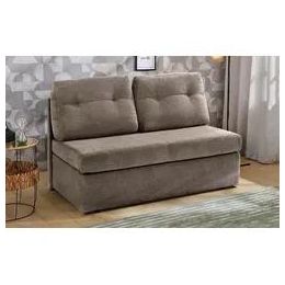 Jockenh&ouml;fer Schlafsofa JOCKENH&Ouml;FER GRUPPE "Torben, B: 130 cm, Liegefl. 126x191 cm", grau (taupe), B:130cm T:85cm, Cord: 100% Polyester, Sofas, Schlafsofa, mit Bettfunktion, Bettkasten & R&uuml;ckenkissen