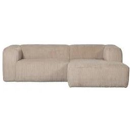 Ecksofa Woood "Bean", beige (travertin), B:254cm H:73cm T:178cm, Sofas, Ecksofa, Chaiselongue-Sofa, Breite 254 cm