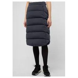A-Linien-Rock Jack Wolfskin "MORGENTAU SKIRT W", Damen, Gr. M (38/40), blau (schwarz, navy), Obermaterial: 87% Polyamid, 13% sonstige Fasern. Futter: 100% Polyester. F&uuml;llung: 80% Entendaune, 20% Federn, R&ouml;cke A-Linien-Rock