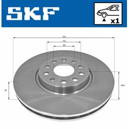 SKF Bremsscheibe VKBD 80171 V1 vorne rechts links bel&uuml;ftet 314mm f&uuml;r SKODA VW SEAT 5QF615301A 5QN615301 1K0615301AJ