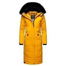 Wintermantel Navahoo "Fahmiyaa", Damen, Gr. XS (34), gelb, Oberstoff: 100% Polyester. Futter: 100% Polyester. Wattierung: 100% Polyester. &Auml;rmelfutter: 100% Polyester. Kunstpelz: 90% Polyacryl, 10% Polyester, figurumspielend kniebedeckend, hoch geschlossener Ausschnitt, verstellbar Rippstrickb&uuml;ndchen mit Rei&szlig;verschluss,verstellbar, M&auml;ntel Wintermantel, Edler Steppmantel mit weicher Kunstfellkapuze