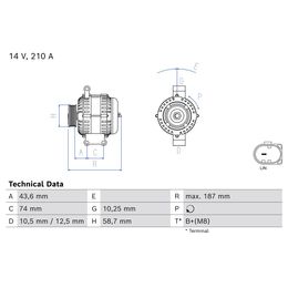 Bosch Generator 0986085670 f&uuml;r Ford