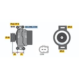 Bosch Generator 0 986 047 240 14V 150A f&uuml;r STEYR BMW 12317532969 12317522962 7532969
