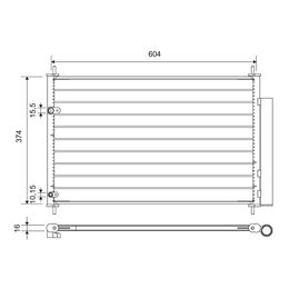 Valeo Kondensator, Klimaanlage 812654 f&uuml;r TOYOTA 88450-12280 88450-02280 8845012280