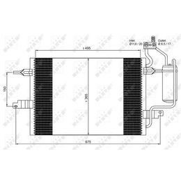 NRF Kondensator, Klimaanlage EASY FIT 35599 f&uuml;r VAUXHALL OPEL 52496880 13128932 13128931