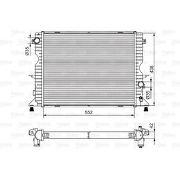 Valeo K&uuml;hler, Motork&uuml;hlung 701545 f&uuml;r LAND ROVER PDK000100 PCC000670 PCC107480