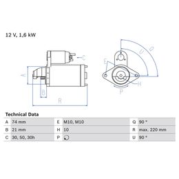 Bosch Starter 0986022930 f&uuml;r BMW