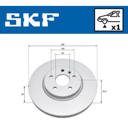SKF Bremsscheibe VKBD 80409 V1 vorne rechts links bel&uuml;ftet 300mm f&uuml;r VAUXHALL OPEL 13597467