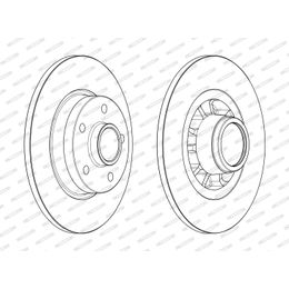 Ferodo Bremsscheibe PREMIER DDF2602-1 hinten rechts links voll 280mm f&uuml;r RENAULT FIAT VAUXHALL MAN NISSAN OPEL 95523187 4320600Q0M 6000620071