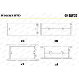 GLYCO Kurbelwellenlager H023/7 STD f&uuml;r BMW 11211706830 17175232 11211706831