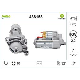 Valeo Starter NEW ORIGINAL PART 438158 12V f&uuml;r RENAULT VAUXHALL NISSAN OPEL 2330000QAG 2330000QAF 4415443